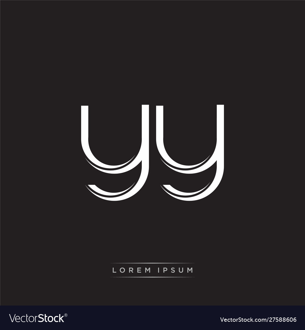 Yy initial letter split lowercase logo modern Vector Image
