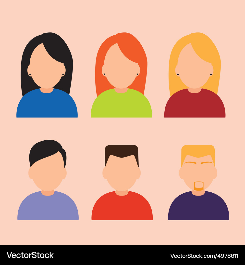 Abstract people icons on a white background Vector Image