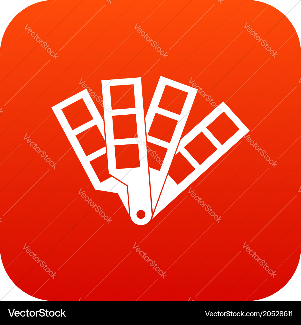 Color palette guide icon digital red Royalty Free Vector