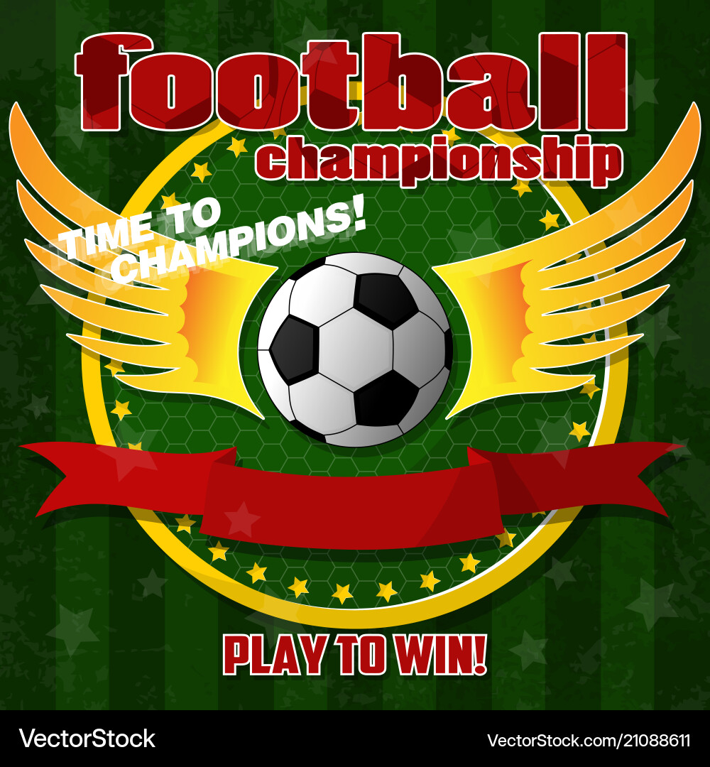 Design on the football theme Royalty Free Vector Image