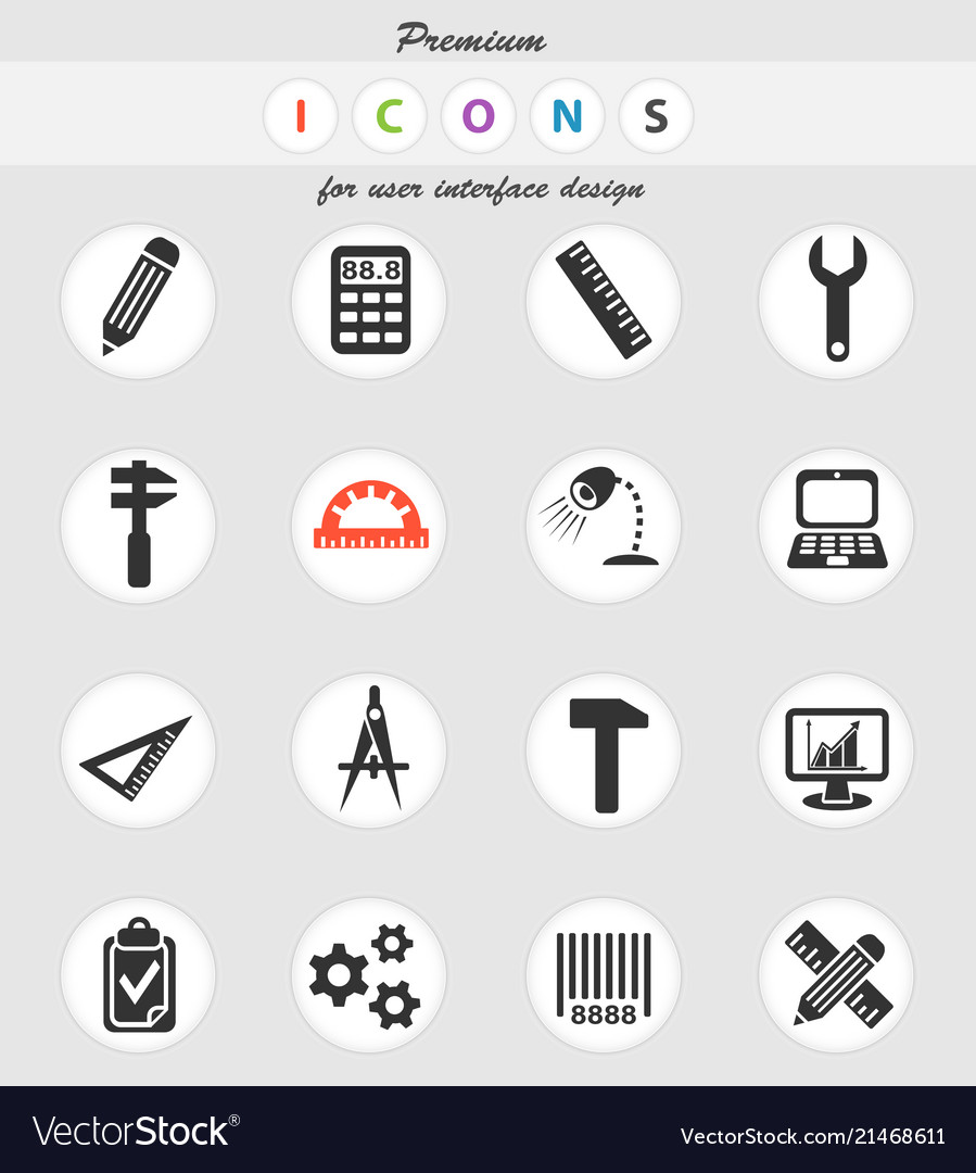 Engineering icon set Royalty Free Vector Image