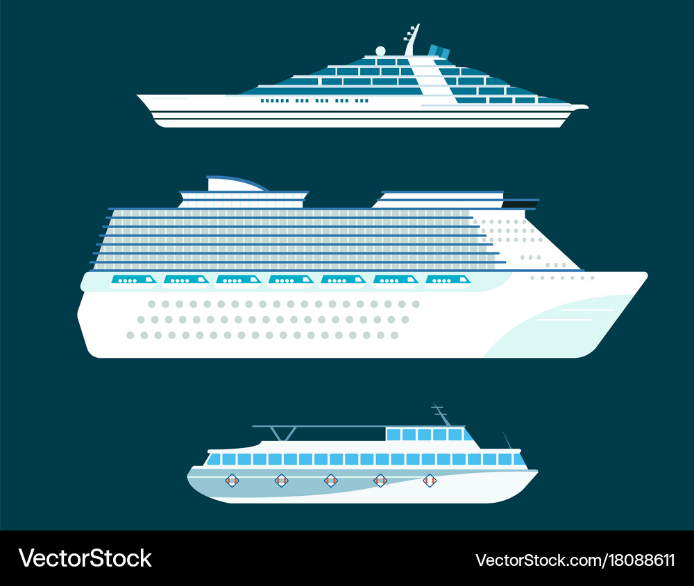 Marine Vessel Ship Icon Set Royalty Free Vector Image