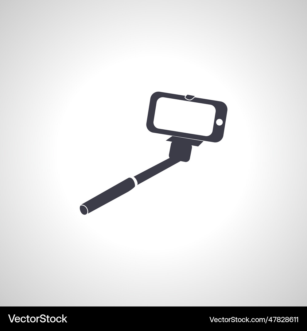 Selfie stick icon phone on a stick icon Royalty Free Vector