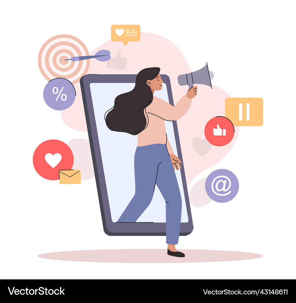 Social media marketing Royalty Free Vector Image