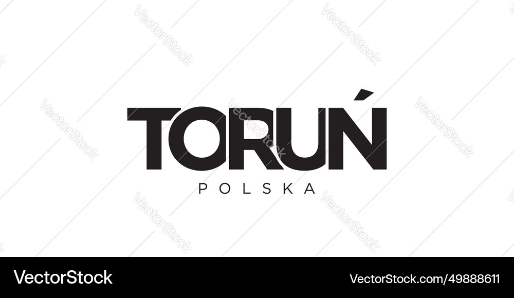 Torun in the poland emblem design features Vector Image