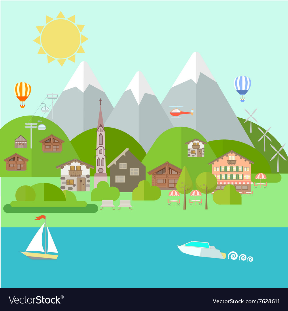 Town Royalty Free Vector Image - VectorStock