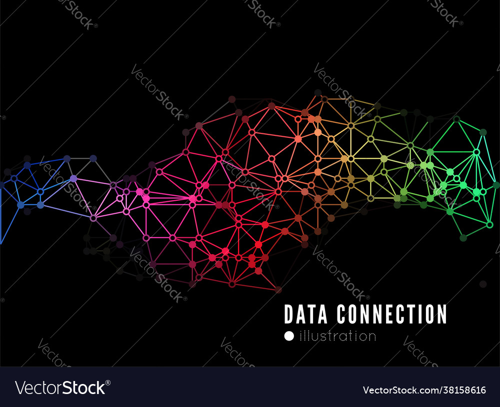Abstract network connection technology background Vector Image