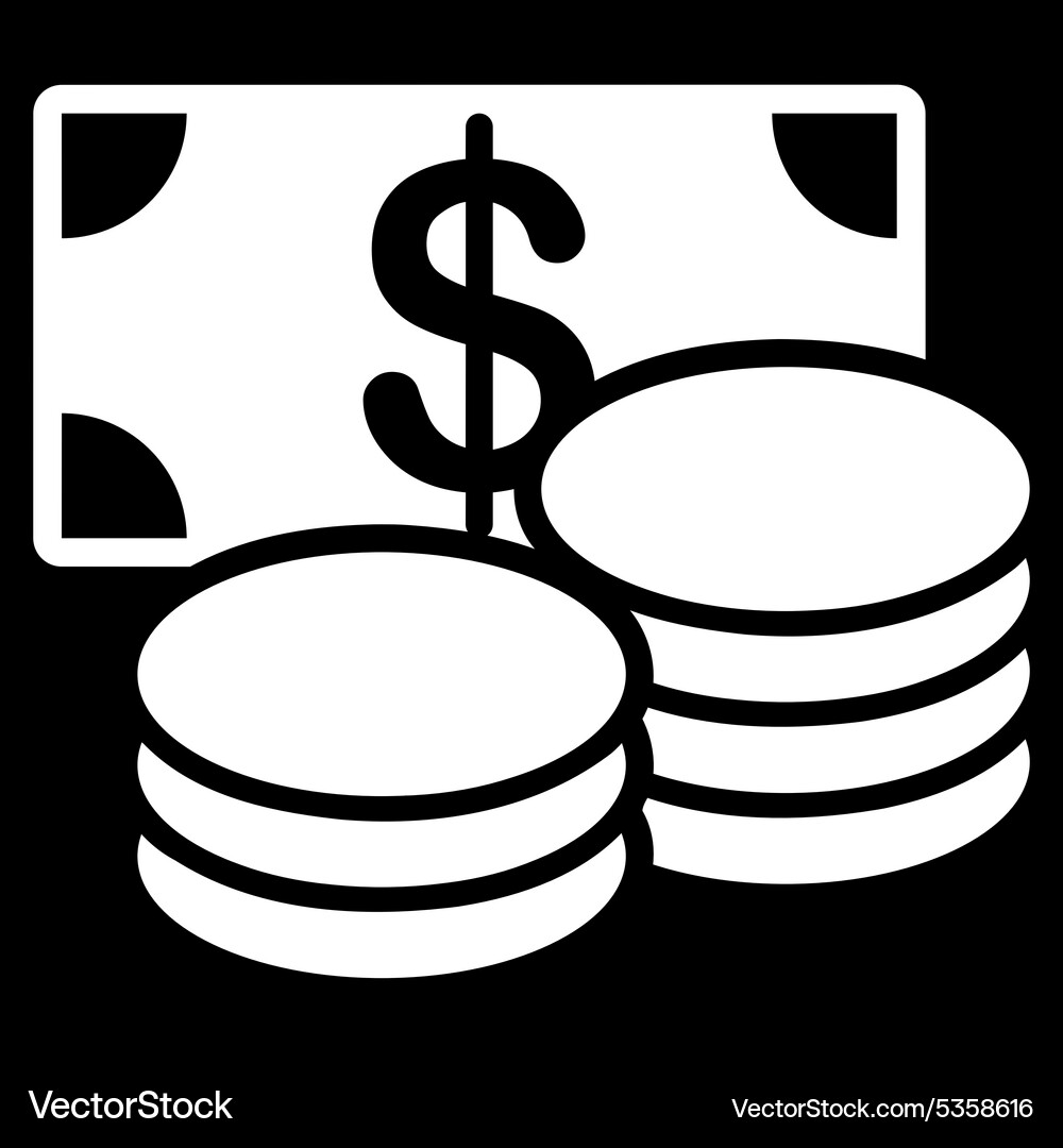 Cash icon from business bicolor set Royalty Free Vector