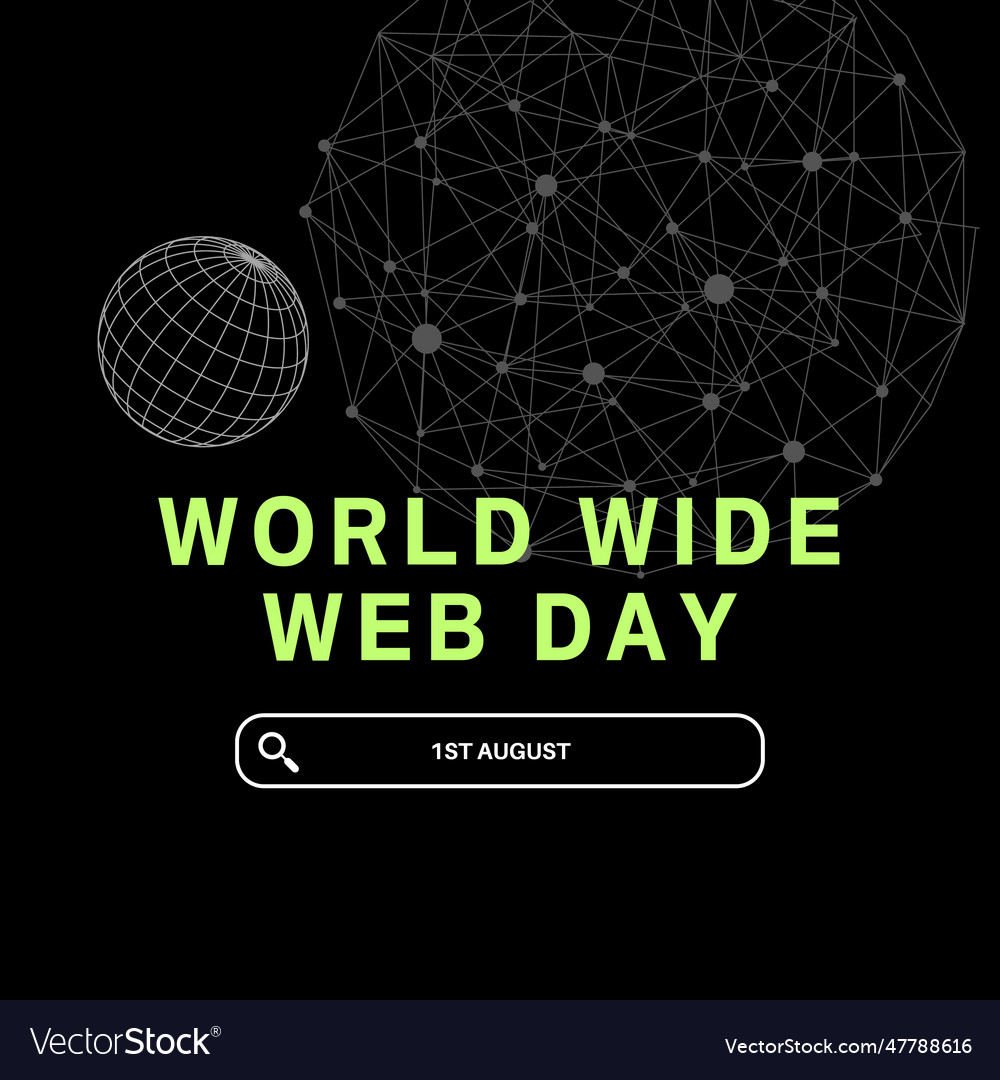 Dot Pattern Background World Wide Web Day Vector Image