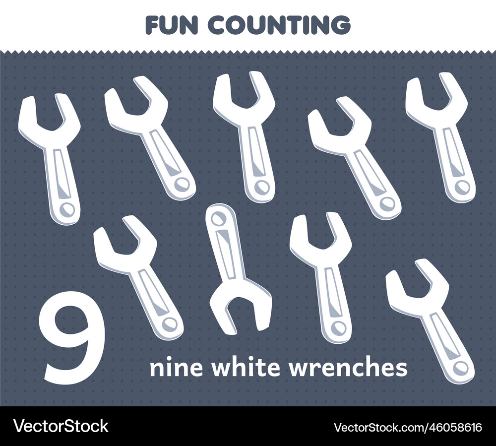 Education game for children fun counting nine Vector Image