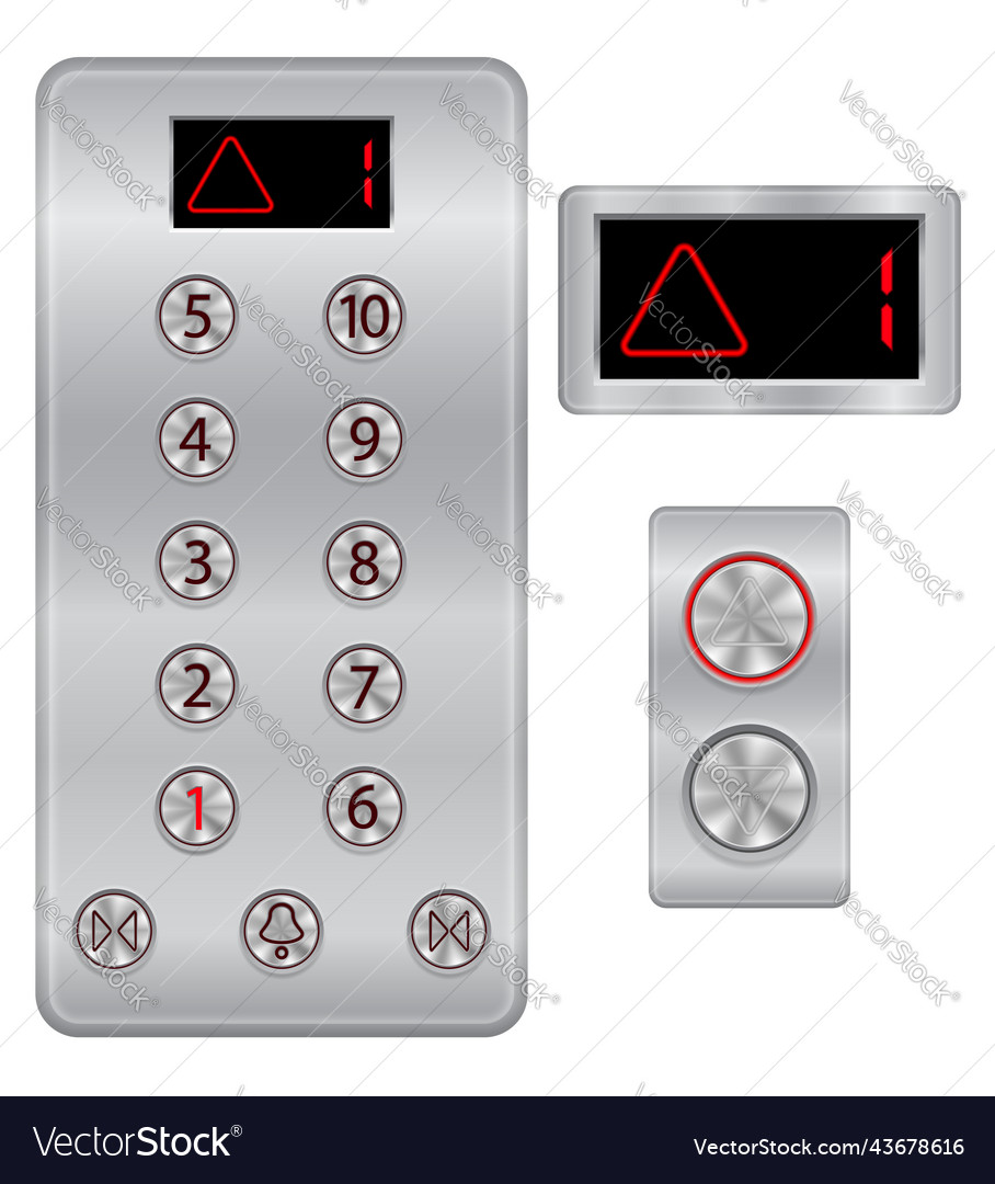 Elevator control panel stock Royalty Free Vector Image