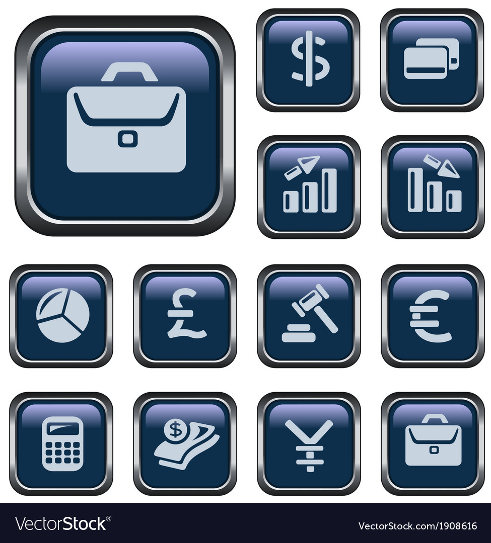 Finance buttons Royalty Free Vector Image - VectorStock