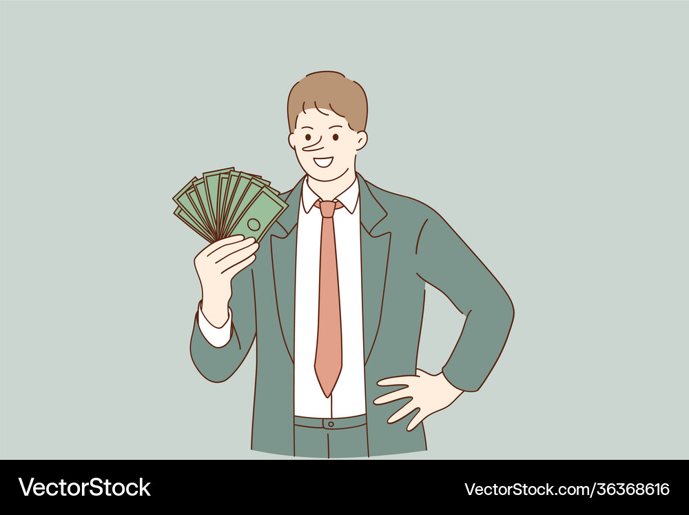 Financial fraud making money on deception concept Vector Image