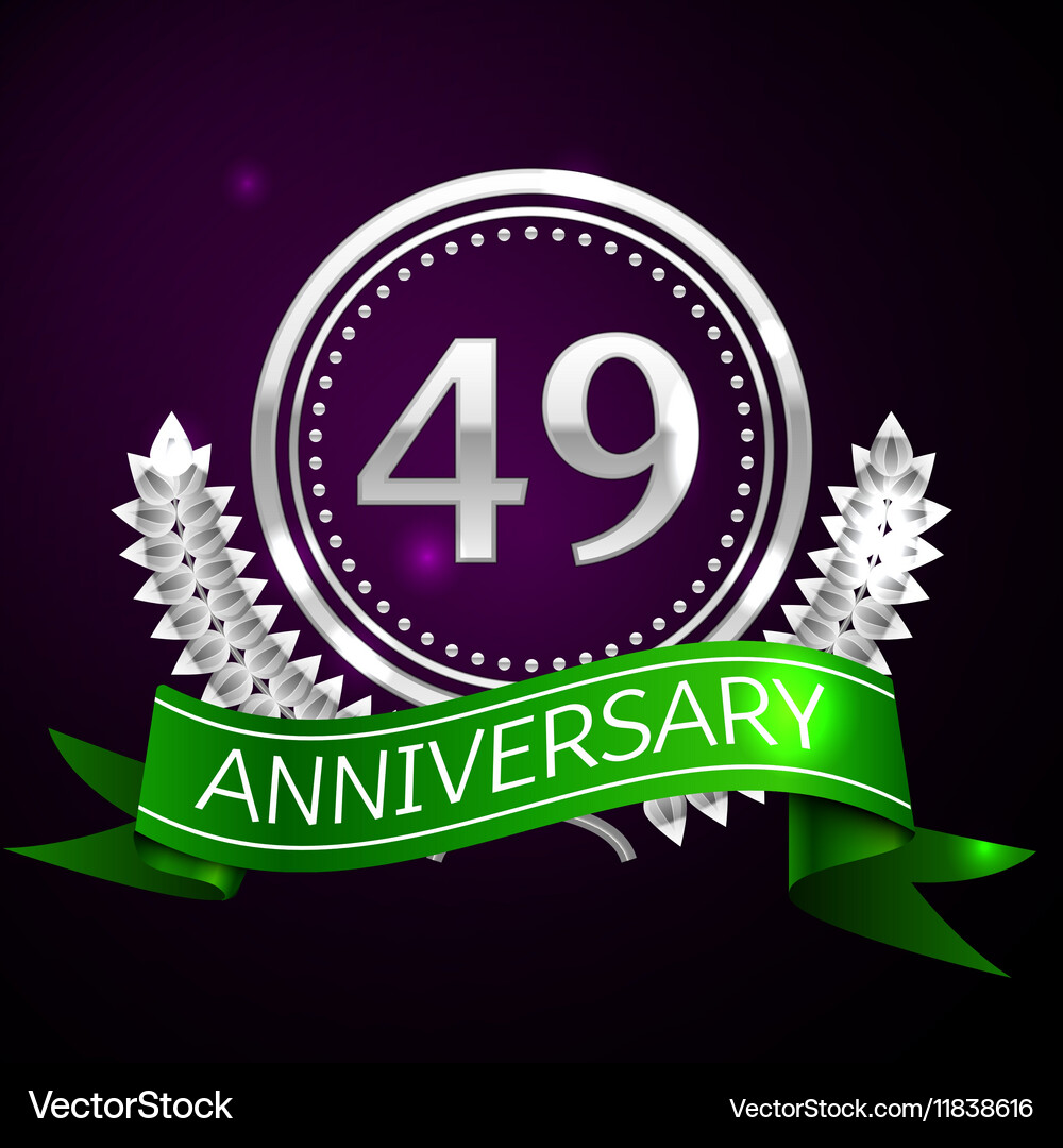 Forty nine years anniversary celebration Vector Image