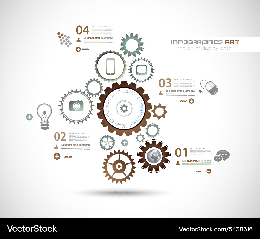 Infographics and high tech background for business