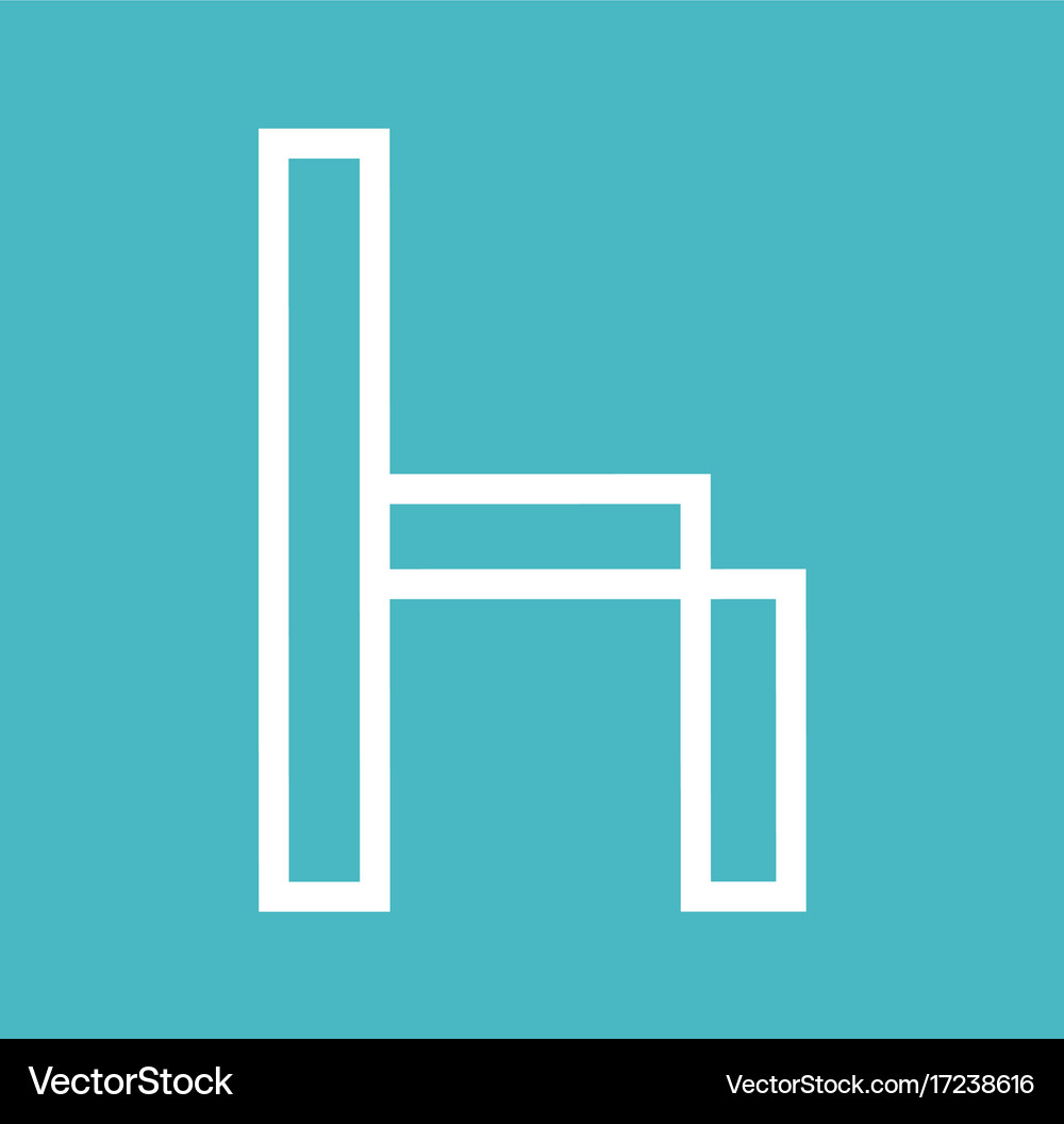 Buchstabe h Symbol Alphabet Symbol Lizenzfreies Vektorbild