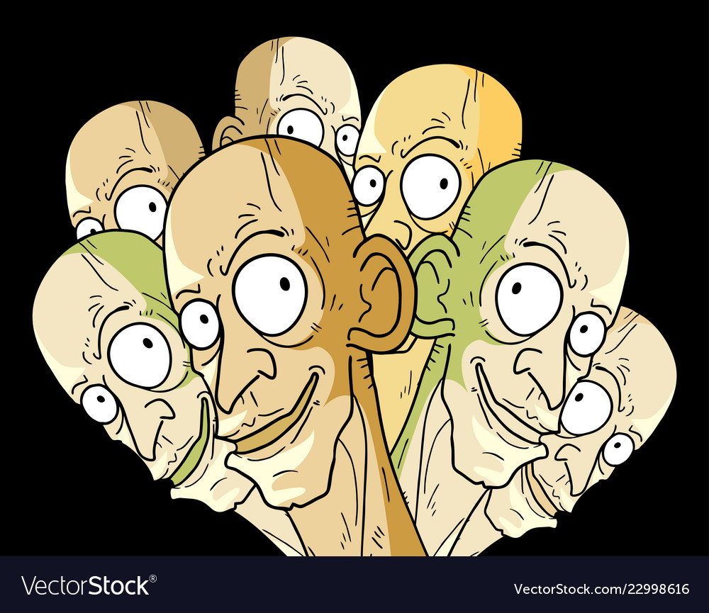 Many faces men Royalty Free Vector Image - VectorStock