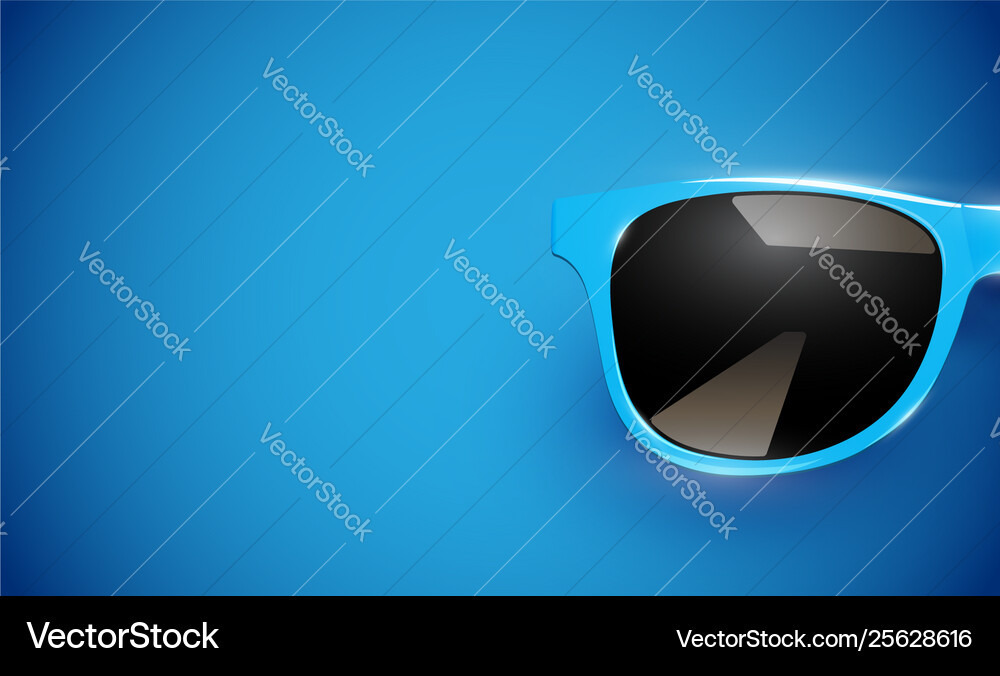 Realistic sunglasses on a colorful background Vector Image