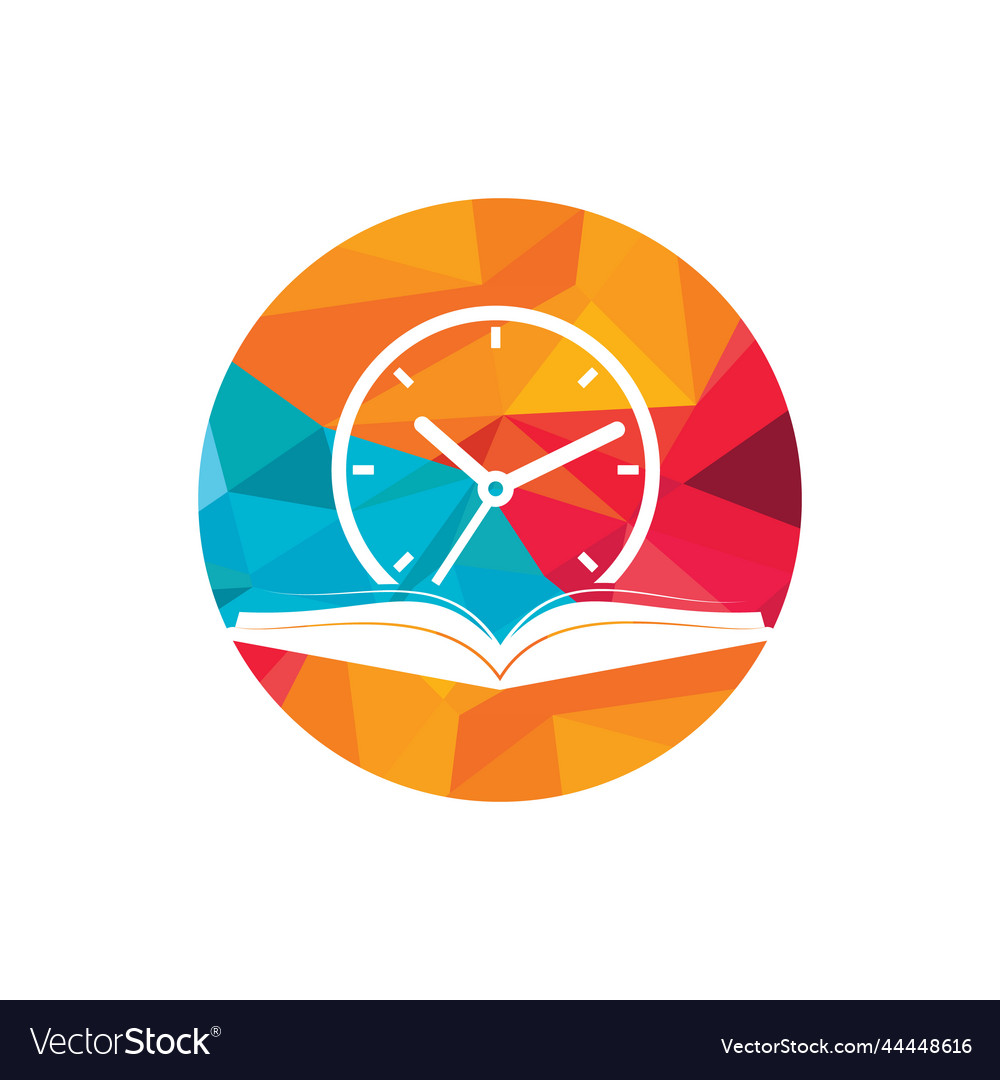 Study time logo design template Royalty Free Vector Image