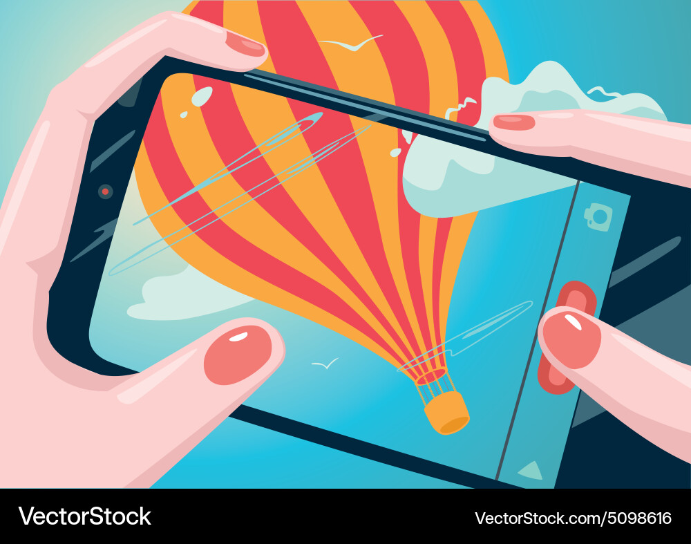 Taking photo Royalty Free Vector Image - VectorStock