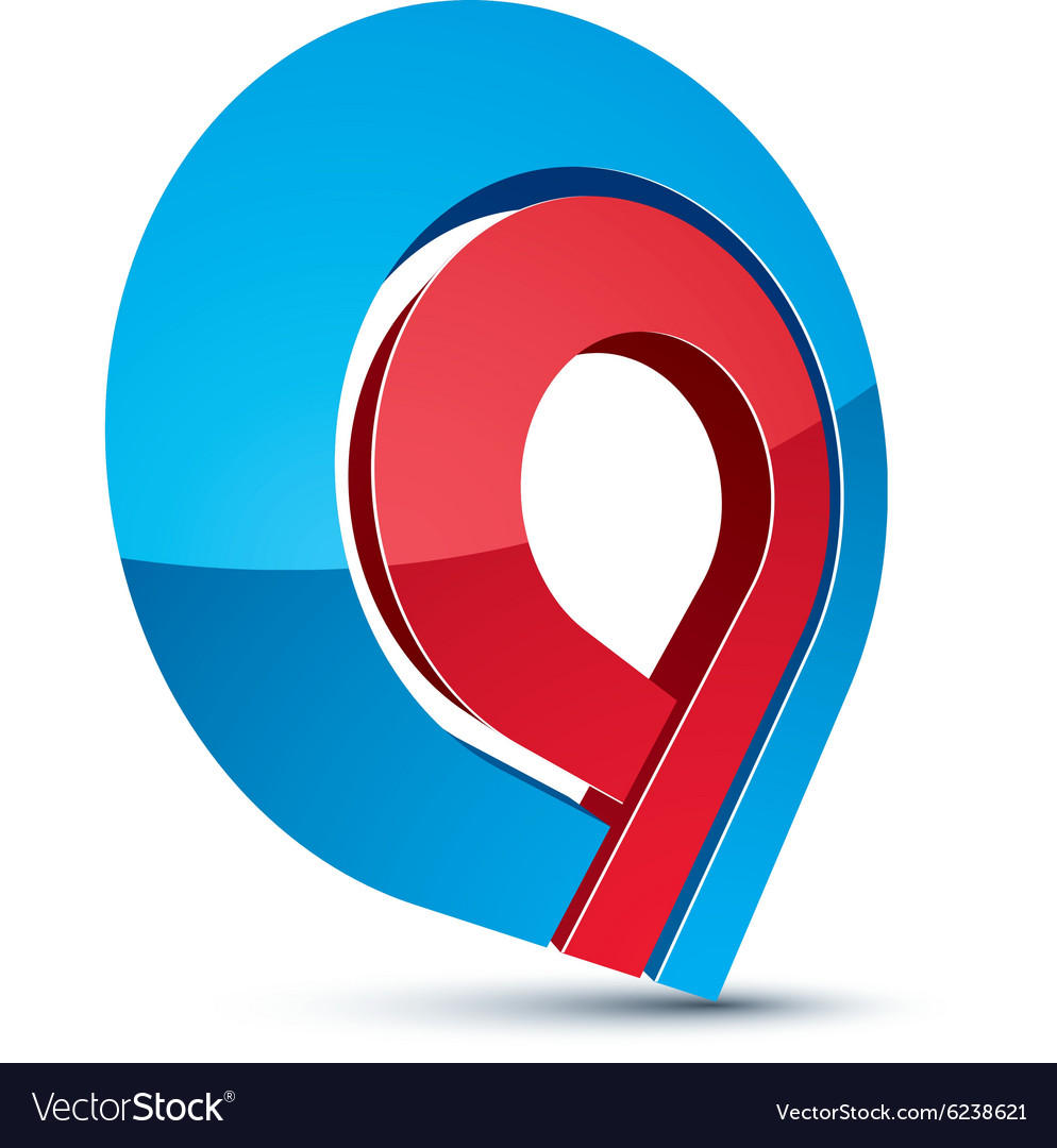 3d abstract icon business graphic design element Vector Image