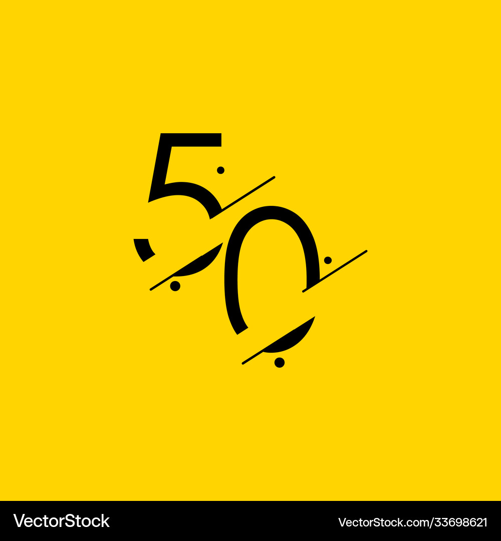 50 years anniversary celebration elegant number Vector Image