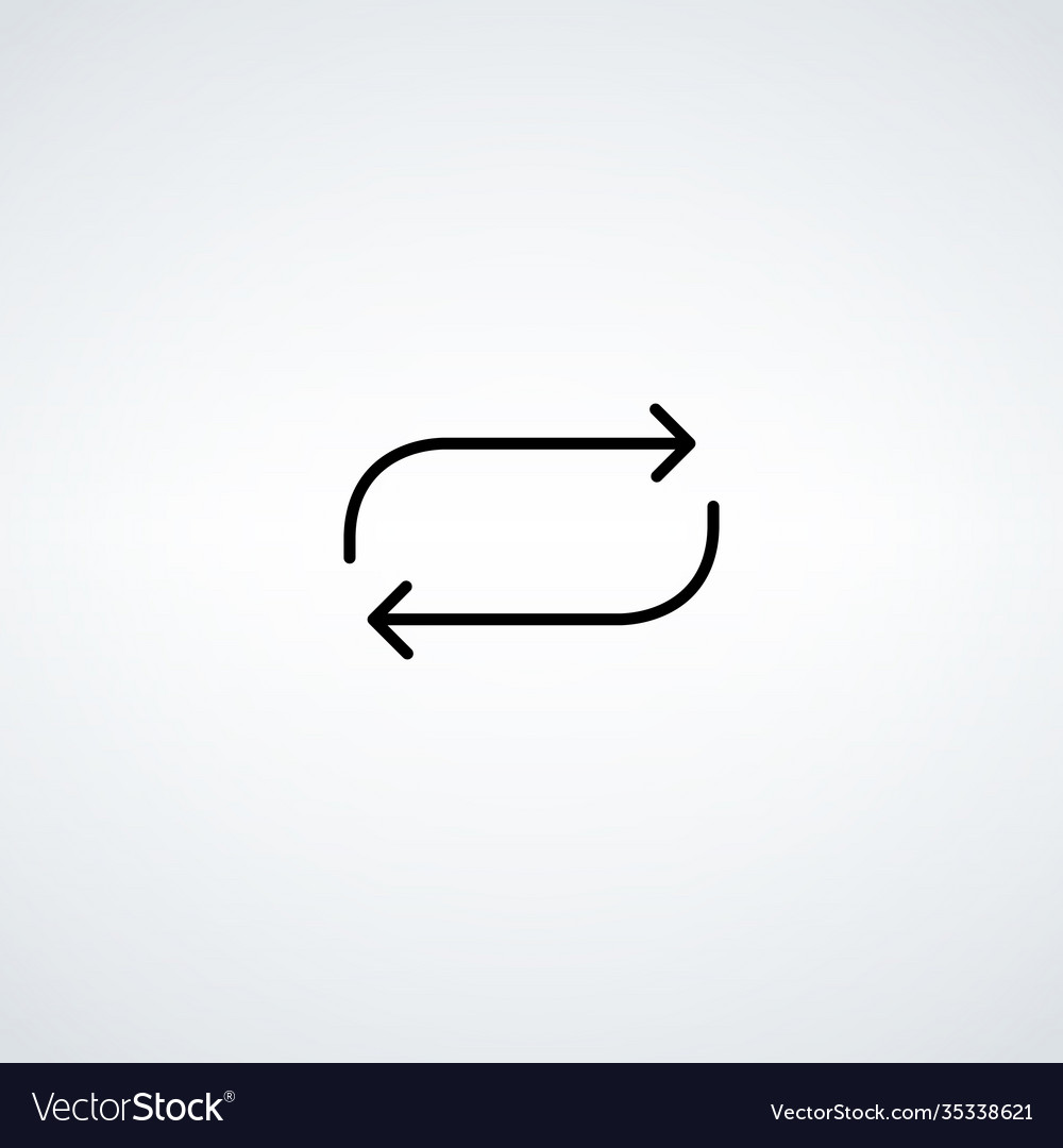 Black direction arrows for transfer sync Vector Image