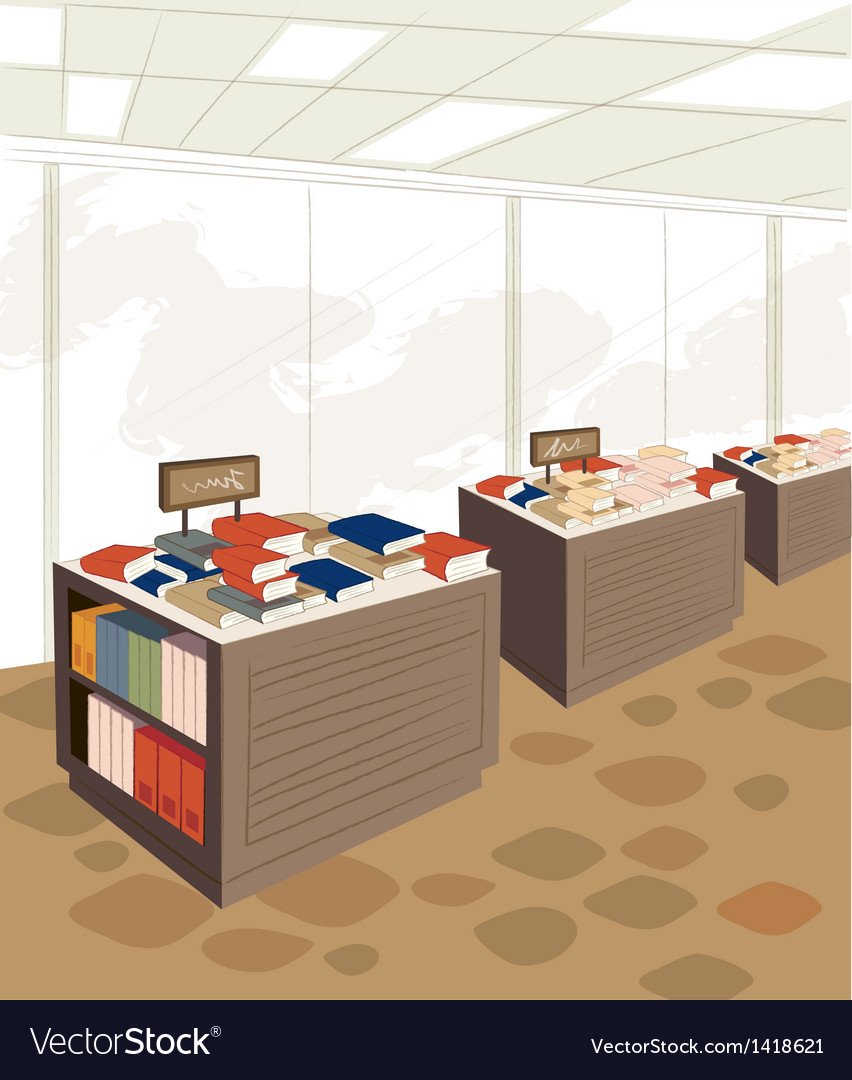 Book store background Royalty Free Vector Image