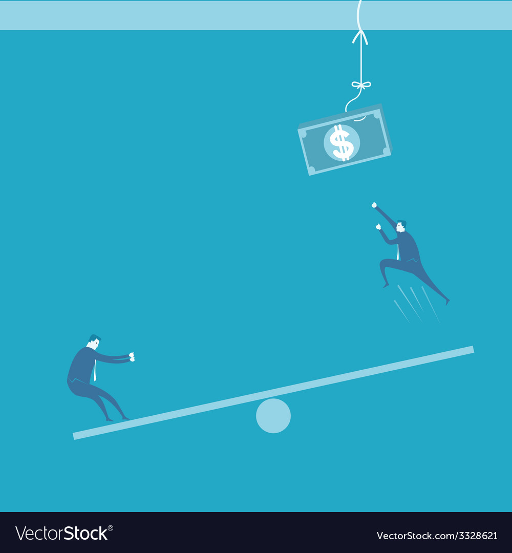 Businessman and benefit Royalty Free Vector Image