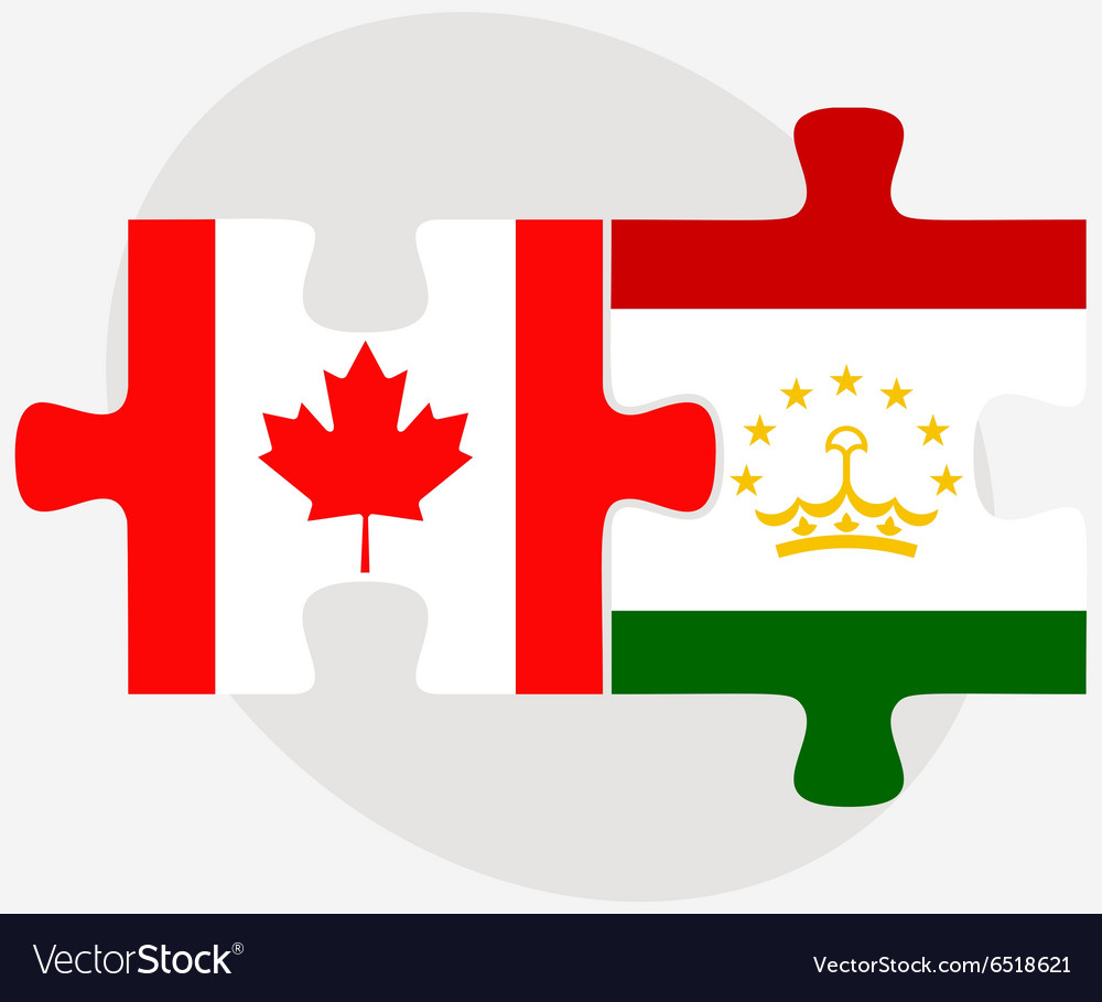 Canada and tajikistan flags Royalty Free Vector Image Canada and tajikistan flags Royalty Free Vector Image