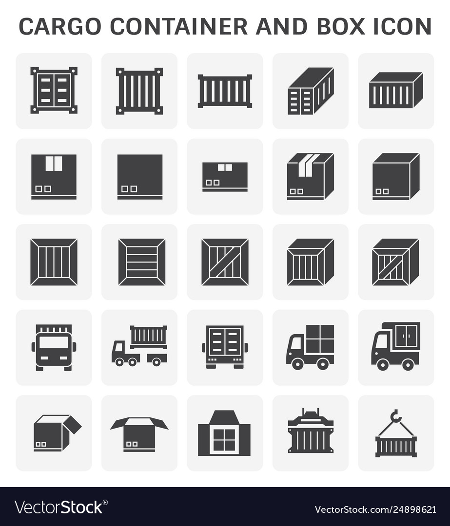 Cargo container icon Royalty Free Vector Image