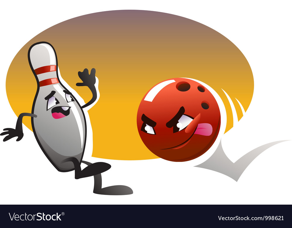Cartoon bowling Royalty Free Vector Image - VectorStock