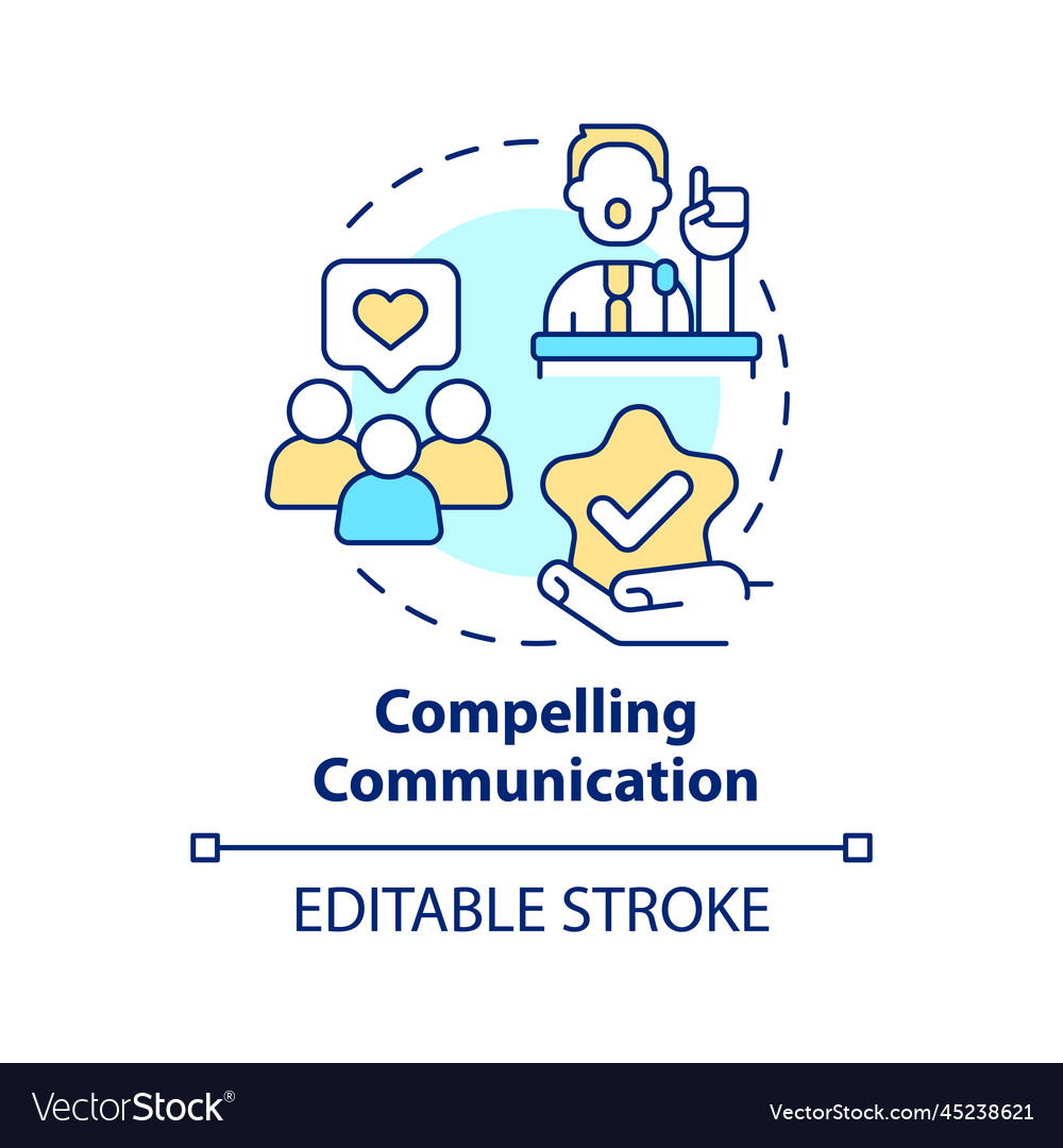 Compelling communication concept icon Royalty Free Vector