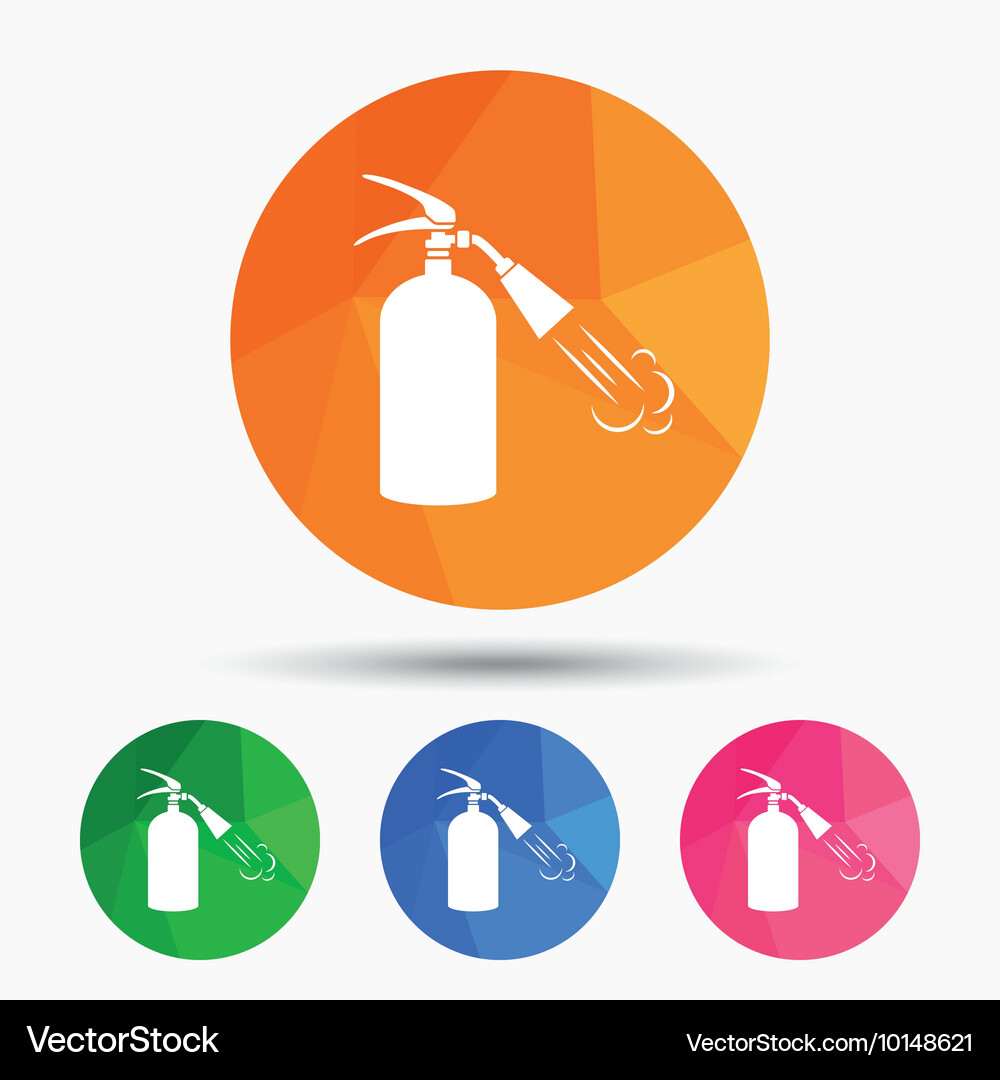 Fire extinguisher sign icon safety symbol Vector Image