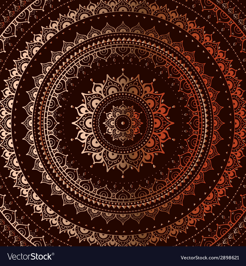 Gold mandala Royalty Free Vector Image - VectorStock