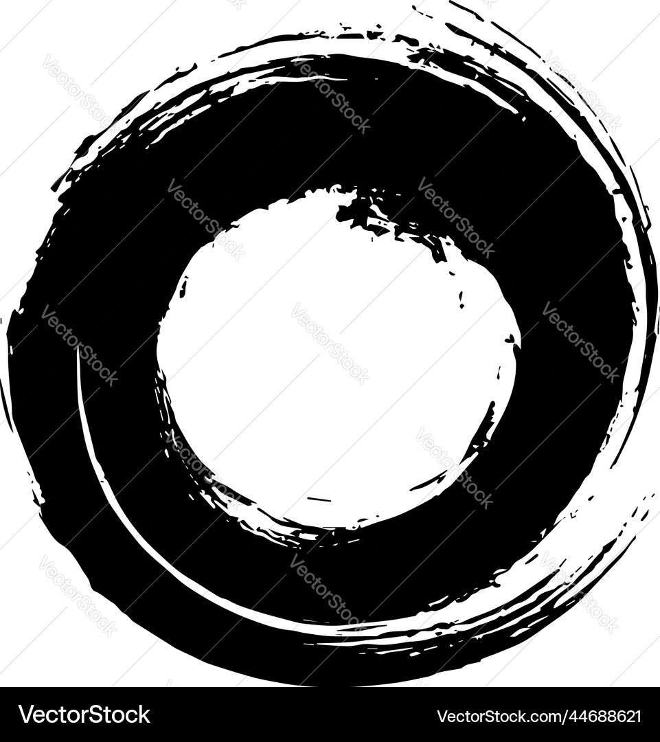 Grunge Circle Paint Splash Royalty Free Vector Image