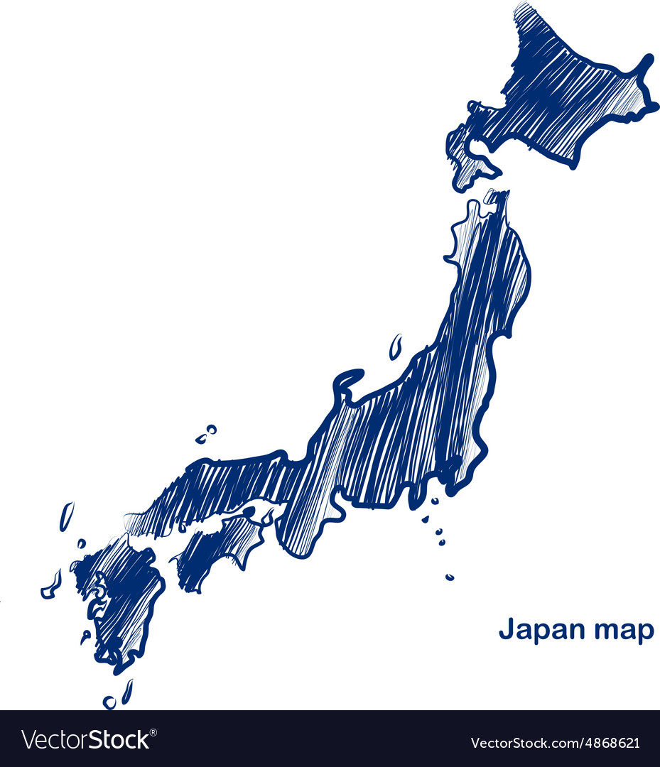 Japan map Royalty Free Vector Image - VectorStock