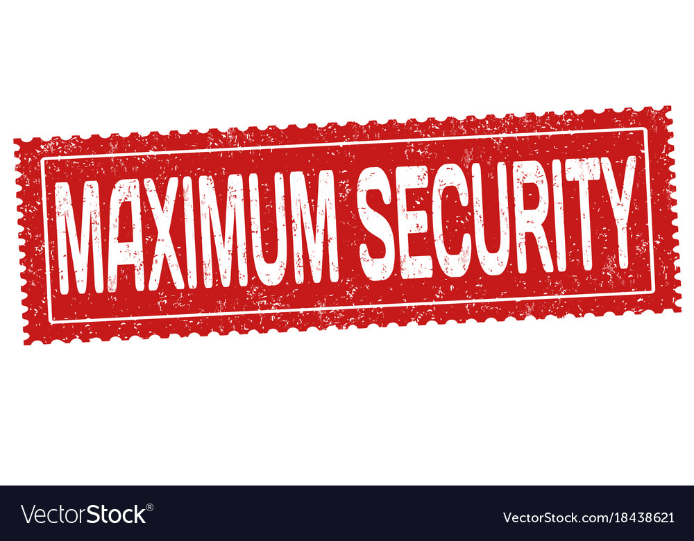 Maximum security sign or stamp Royalty Free Vector Image