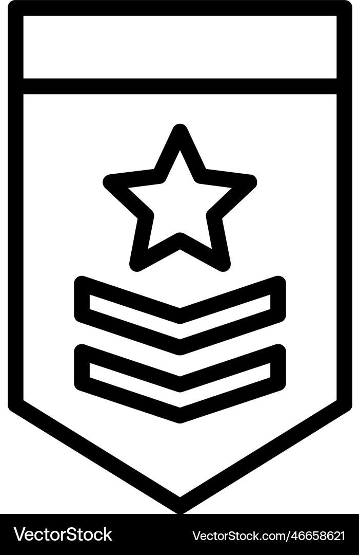 Military rank icon symbol design templates Vector Image