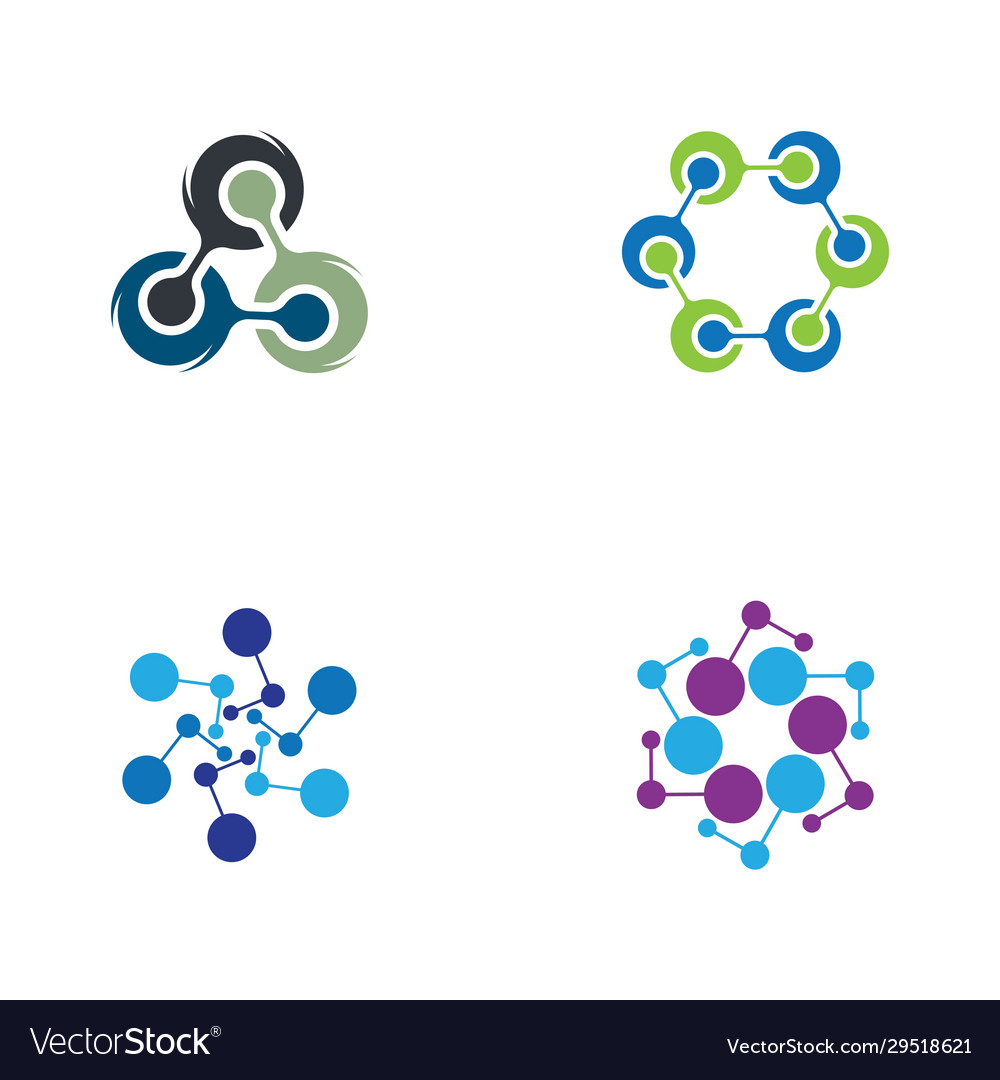 Molecule logo icon Royalty Free Vector Image - VectorStock