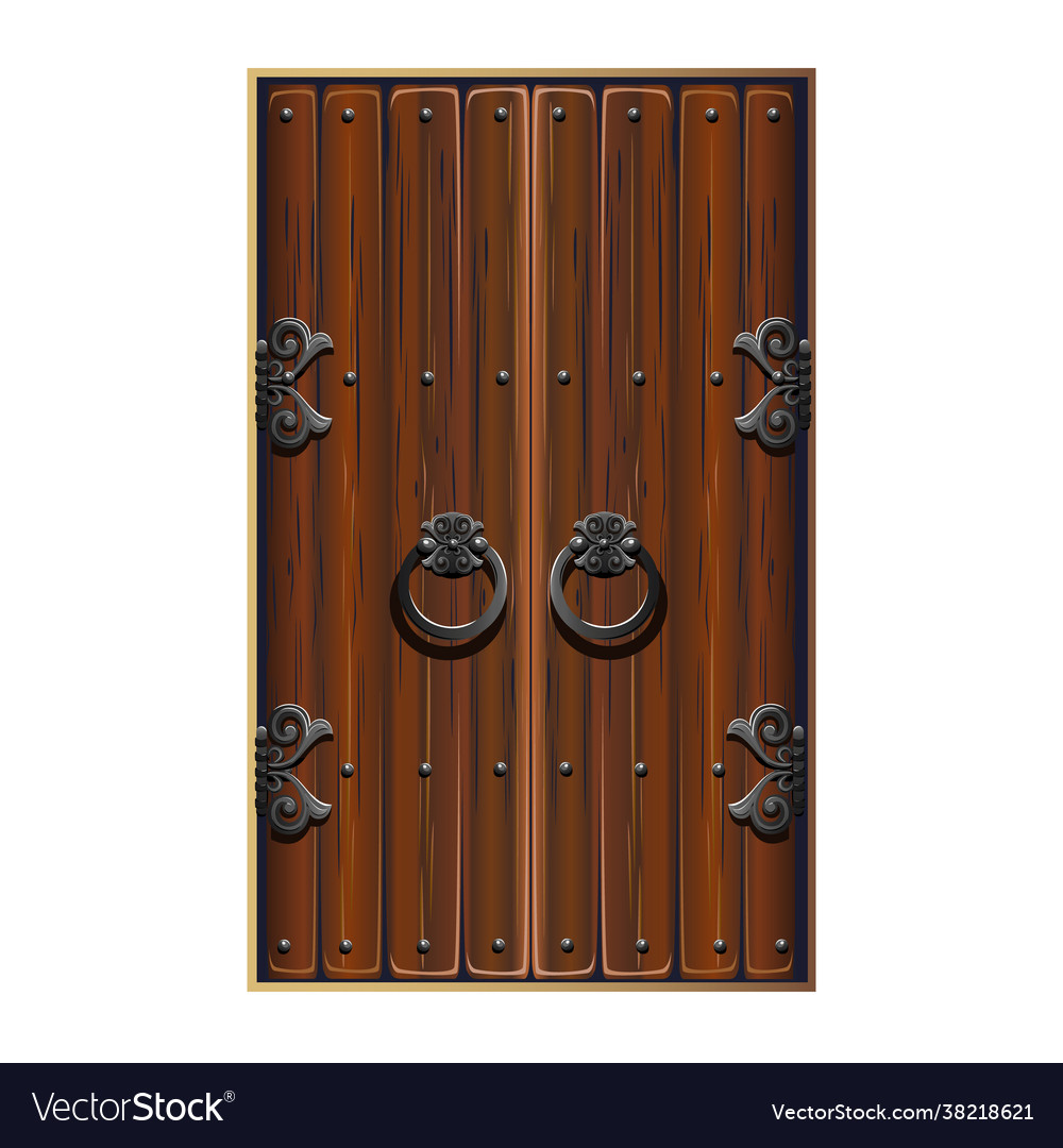 Old door Royalty Free Vector Image - VectorStock