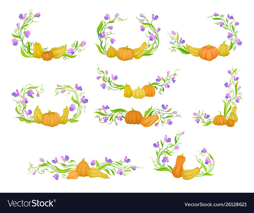 Set ornaments for frames winding Royalty Free Vector Image