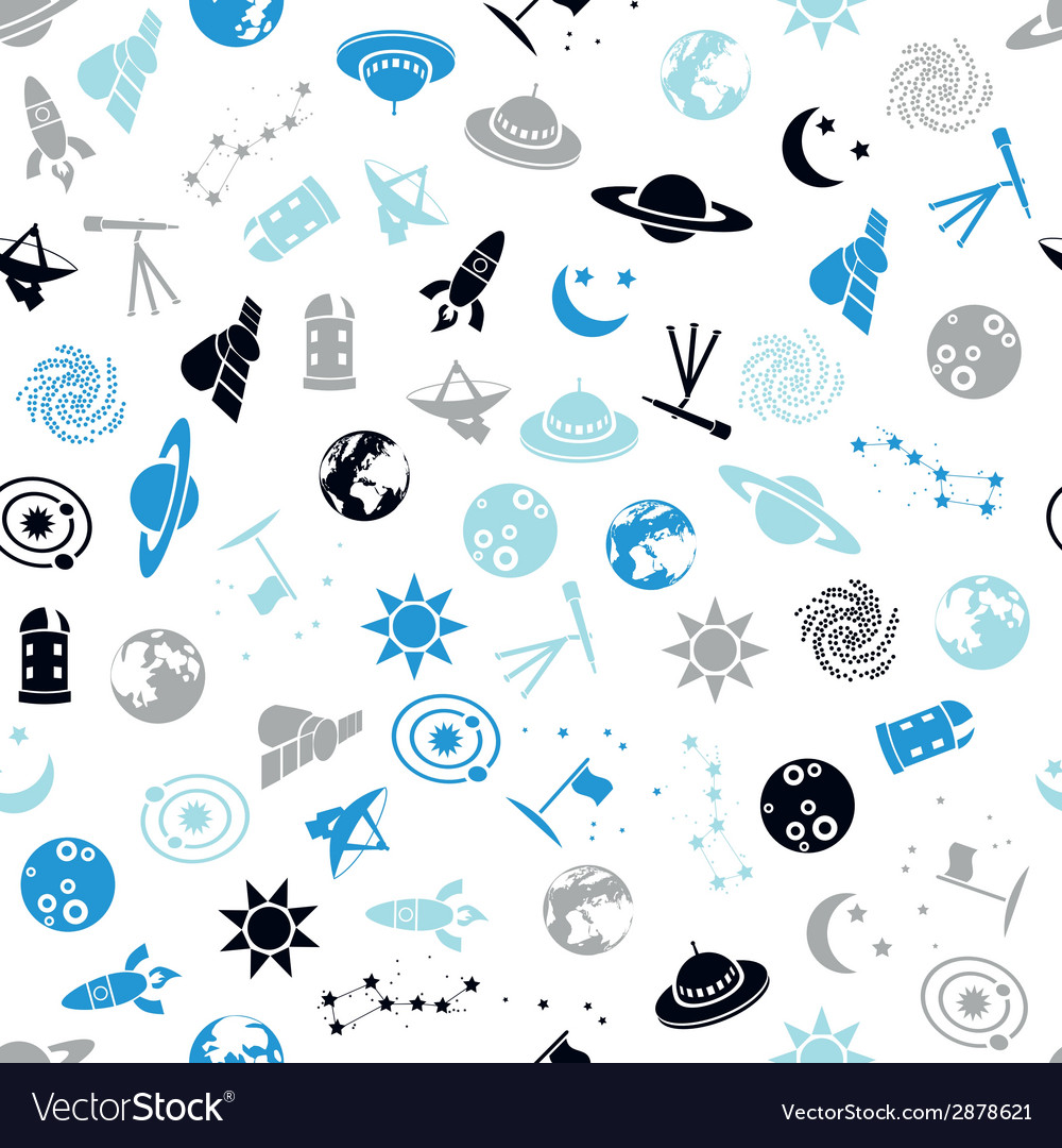 Space seamless pattern Royalty Free Vector Image