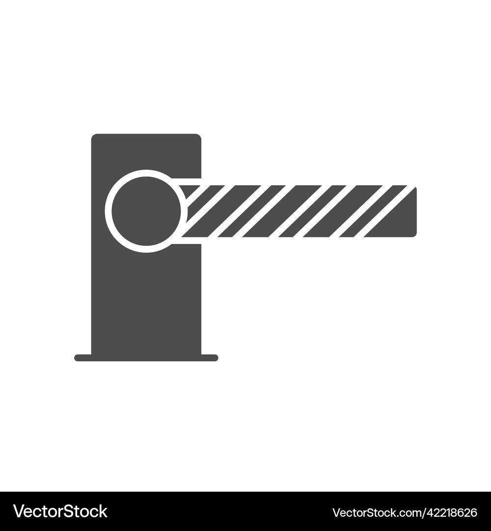 Automatic car barrier icon line glyph and filled Vector Image