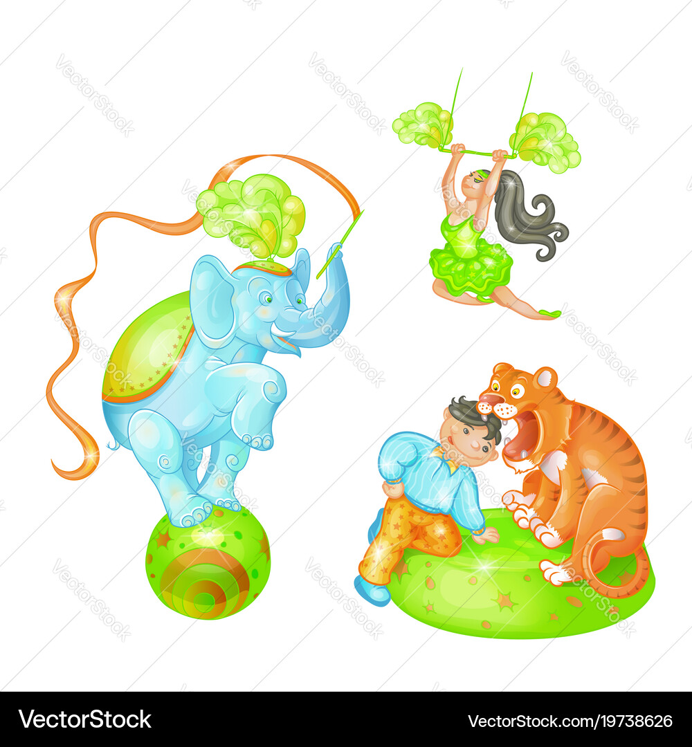 Bright of the cartoon elements Royalty Free Vector Image