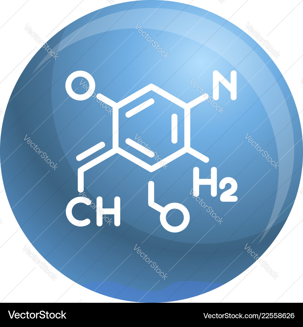Chemistry formula icon outline style Royalty Free Vector