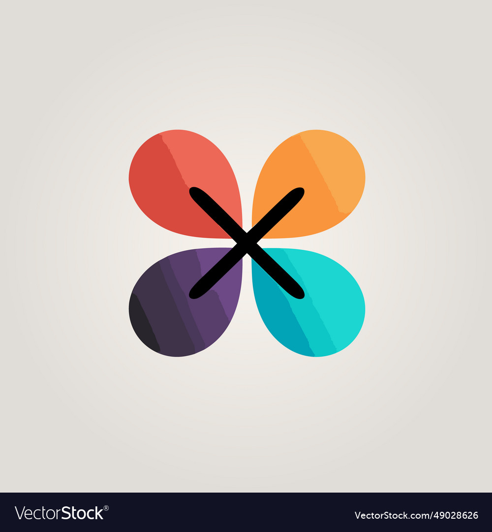 Data visualization filled gradient logo Royalty Free Vector