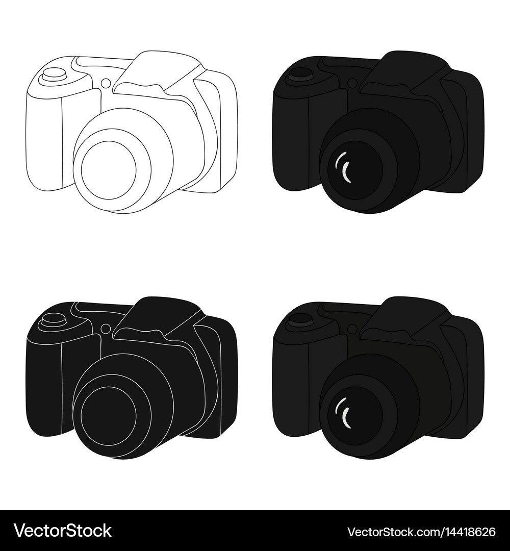 Digital camera icon in cartoon style isolated Vector Image