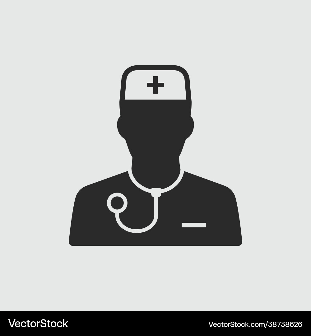Doctor icon for web sites and Royalty Free Vector Image