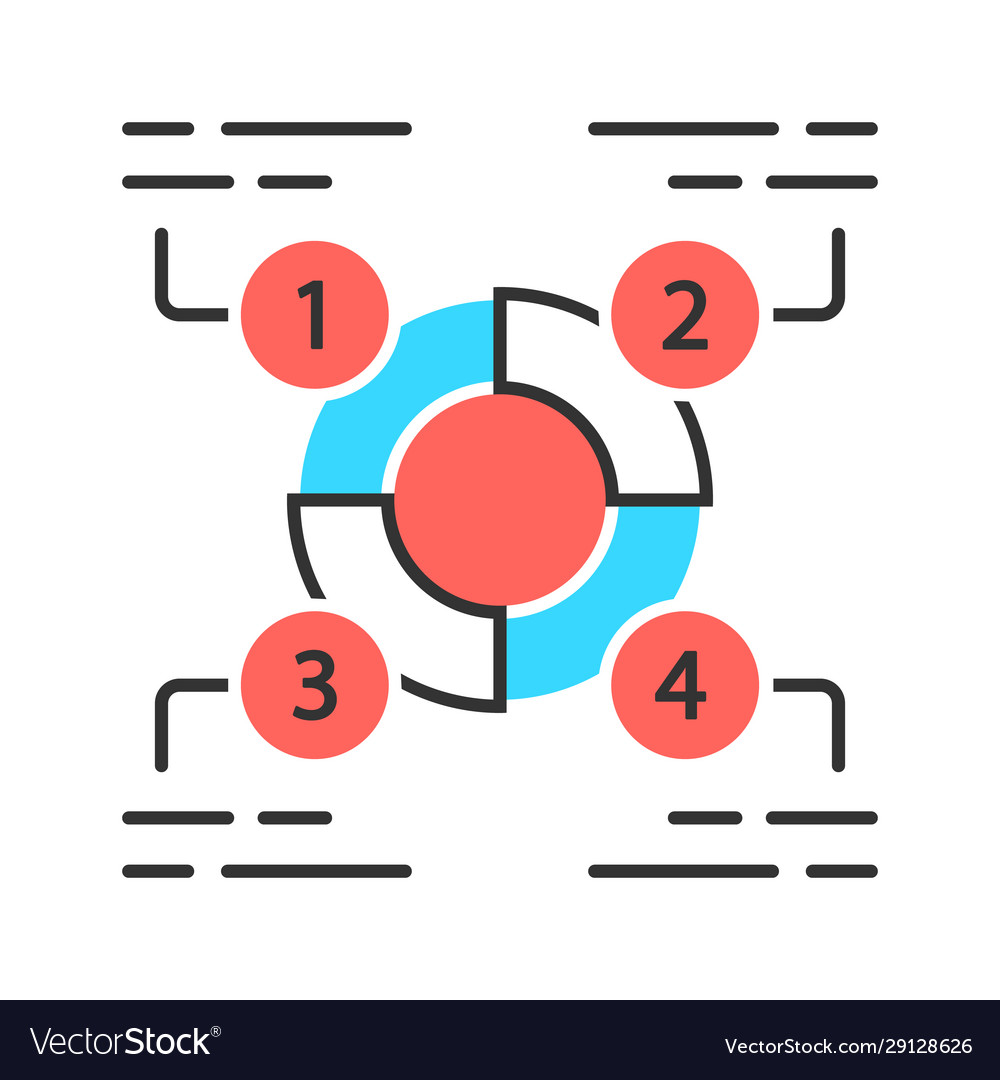 Explanatory diagram color icon statistics data Vector Image Explanatory diagram color icon statistics data Vector Image
